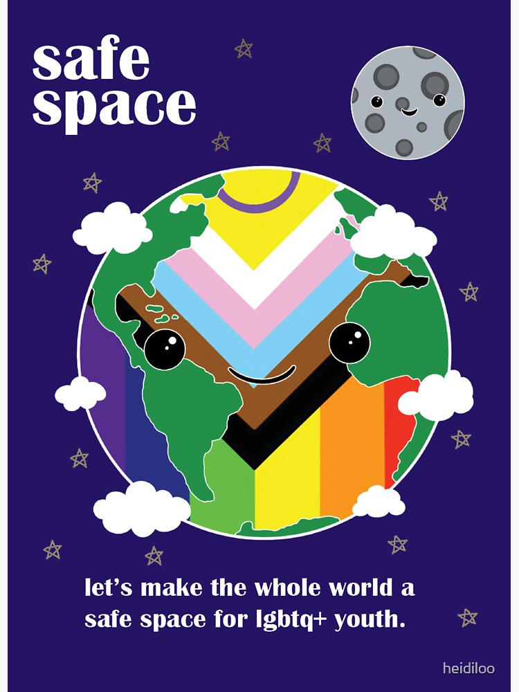 "Safe Space LGBTQ+ " Sticker for Sale by heidiloo | Redbubble