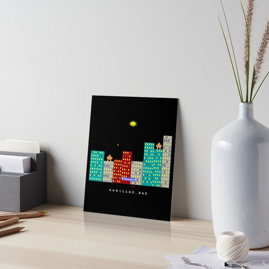 Gorillasbas Game In Qbasic Or Quickbasic Fan Art Art Board Print By Wmwfofficial Redbubble 