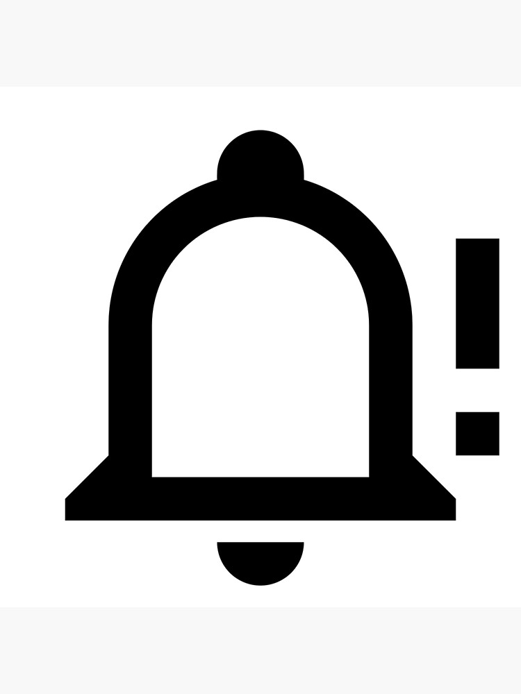 "MDI bell-alert-outline" Poster for Sale by GnarlyFurtardo | Redbubble