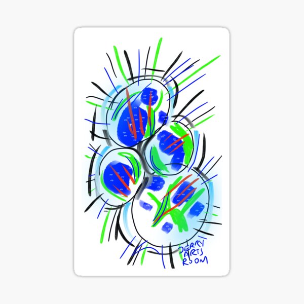 "Joyful cells" Sticker for Sale by JerryArtsRoom | Redbubble