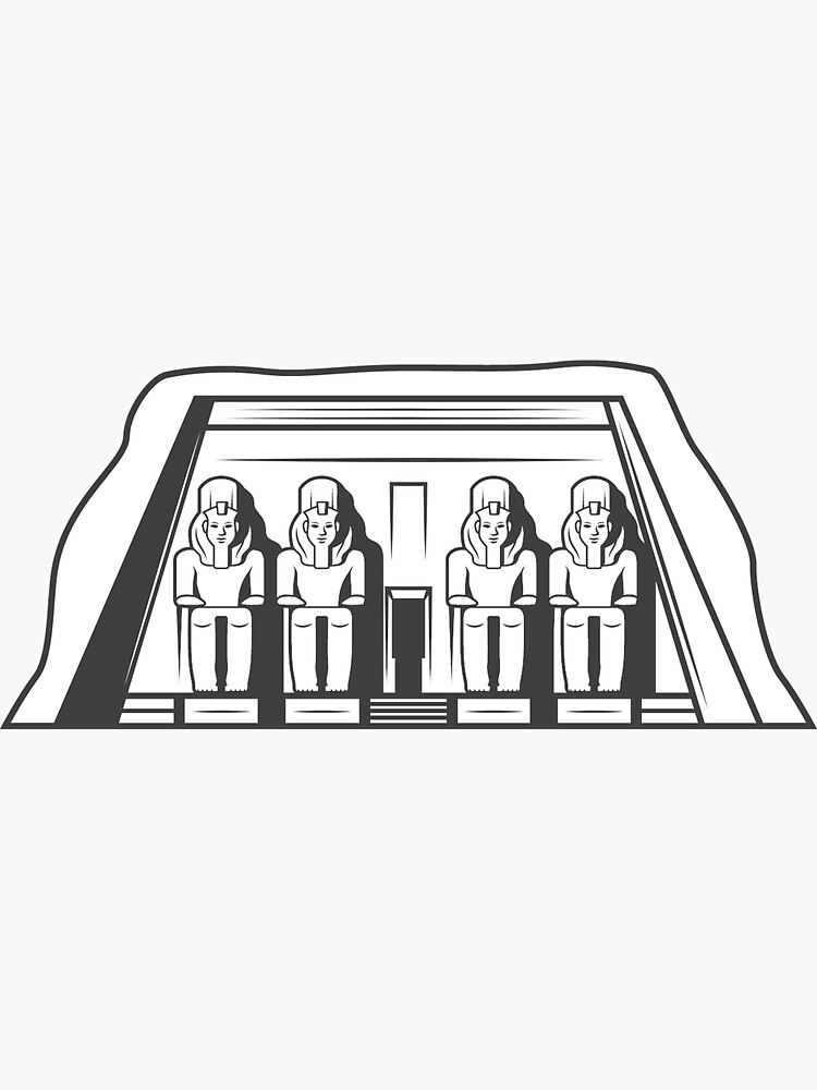 "Logo of Abu Simbel Temple (Egypt Civilization)" Sticker for Sale by ...