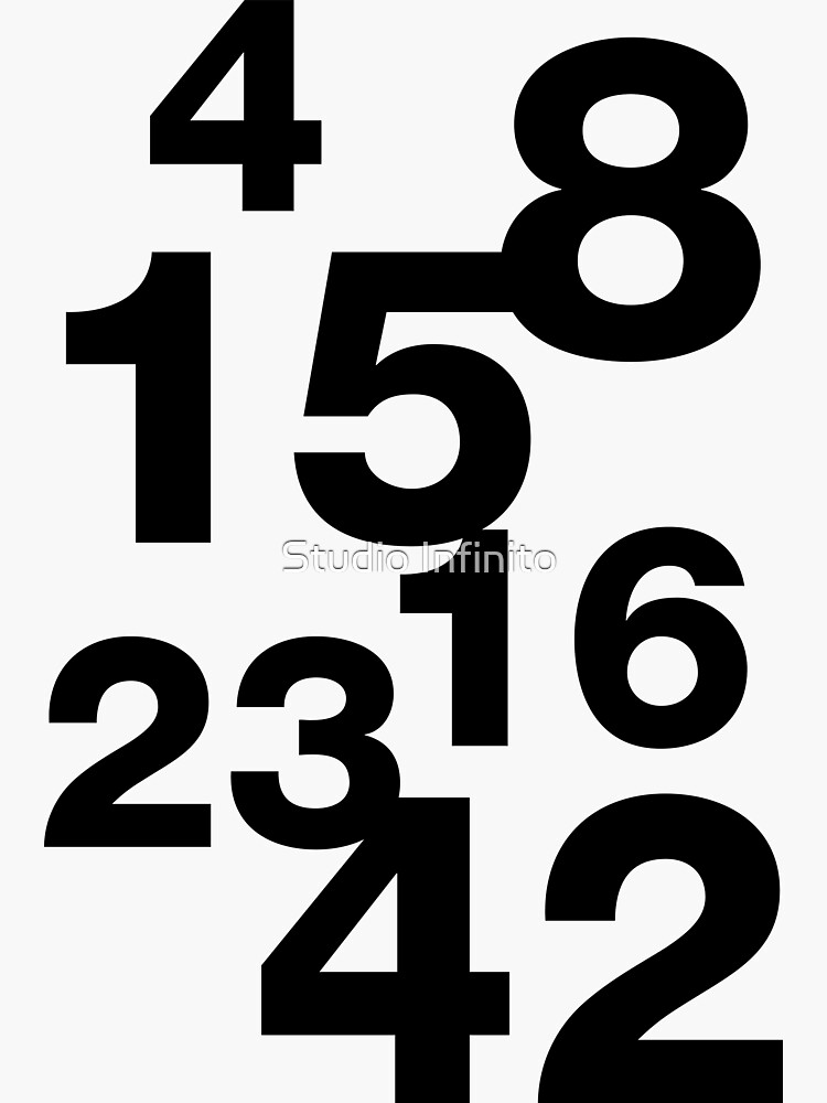 "Lost numbers" Sticker for Sale by studioinfinito | Redbubble