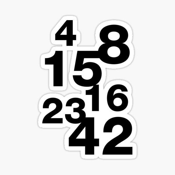 "Lost numbers" Sticker for Sale by studioinfinito | Redbubble