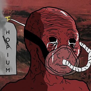 "Wojak Despair Hopium" Sticker for Sale by wojakapparel | Redbubble