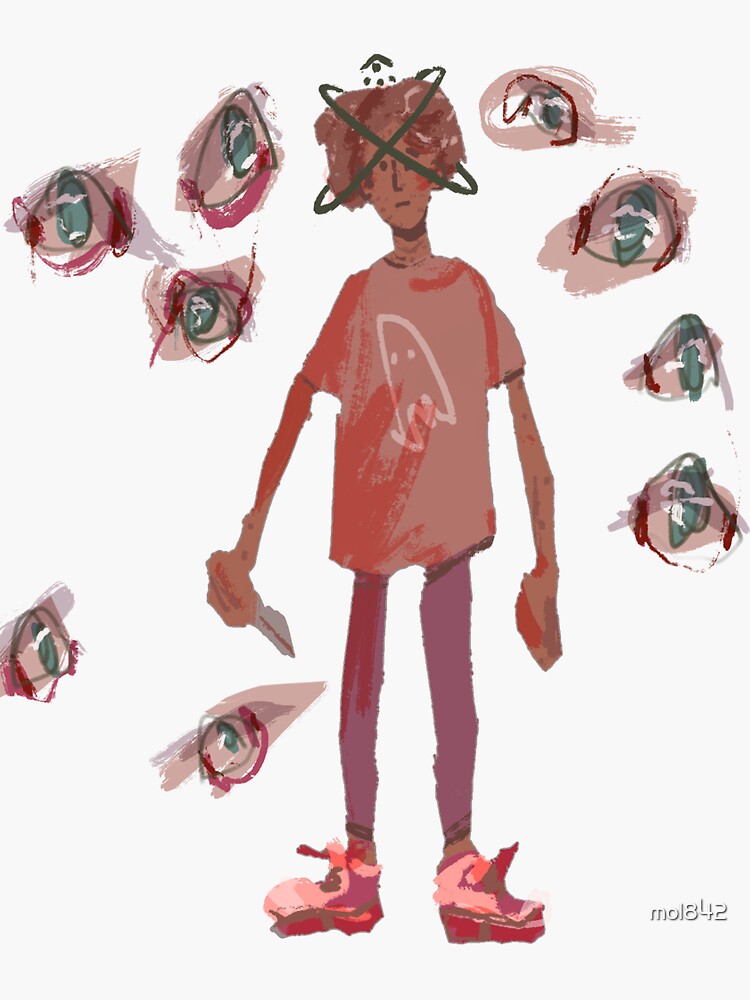 "Jonathan Sims Archivist has a KNIFE transparent eyes" Sticker for Sale ...