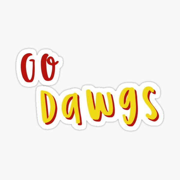 "Go dawgs" Sticker for Sale by brookenich05 | Redbubble