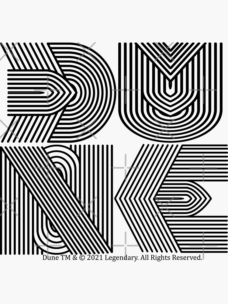 "Dune typography line art" Sticker for Sale by Rajpramanik | Redbubble