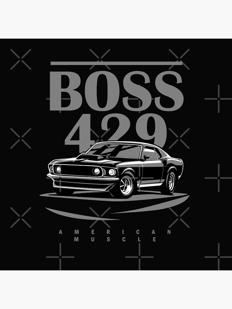 Lámina fotográfica «Ford Mustang gt boss 429 1969 gráficos de ...