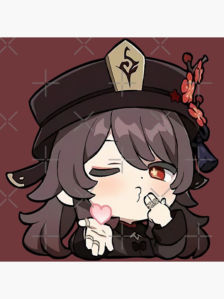 "Hu Tao | Genshin Impact Sticker "Blowkiss"" Art Print for Sale by ...