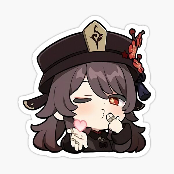 "Hu Tao | Genshin Impact Sticker "Blowkiss"" Sticker for Sale by ...