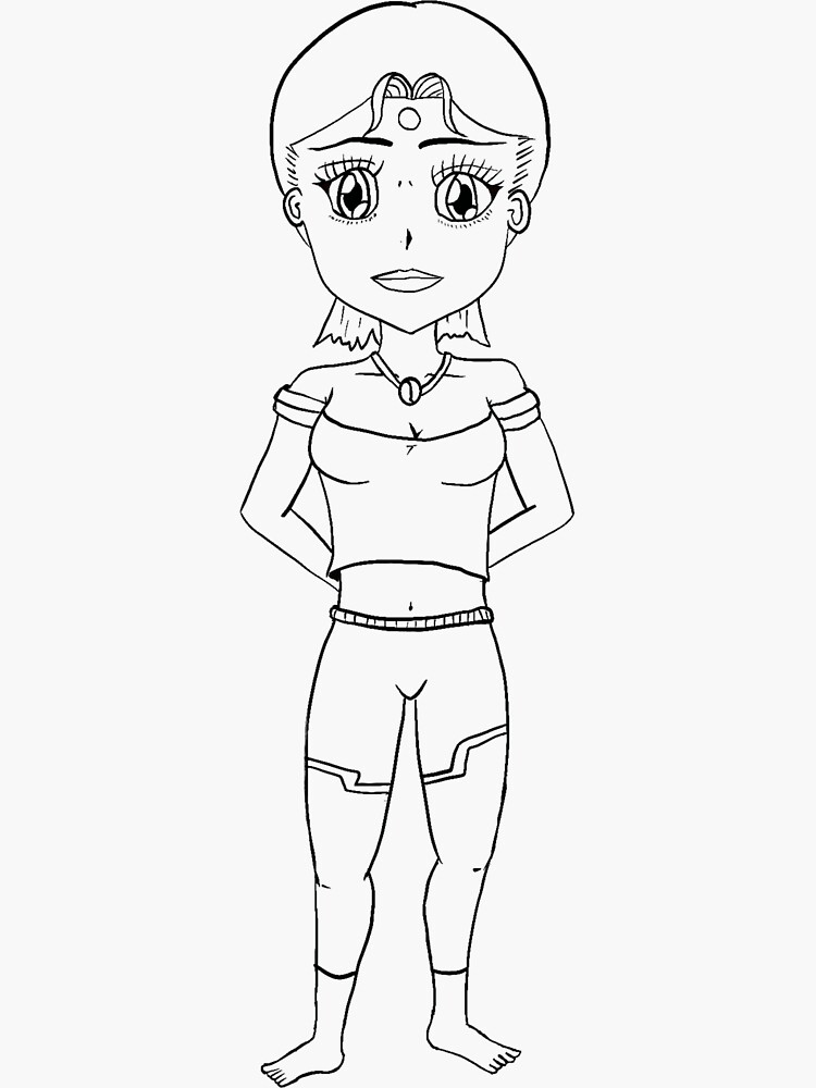 "Laura (outline)" Sticker for Sale by CrazyFozBazaar | Redbubble