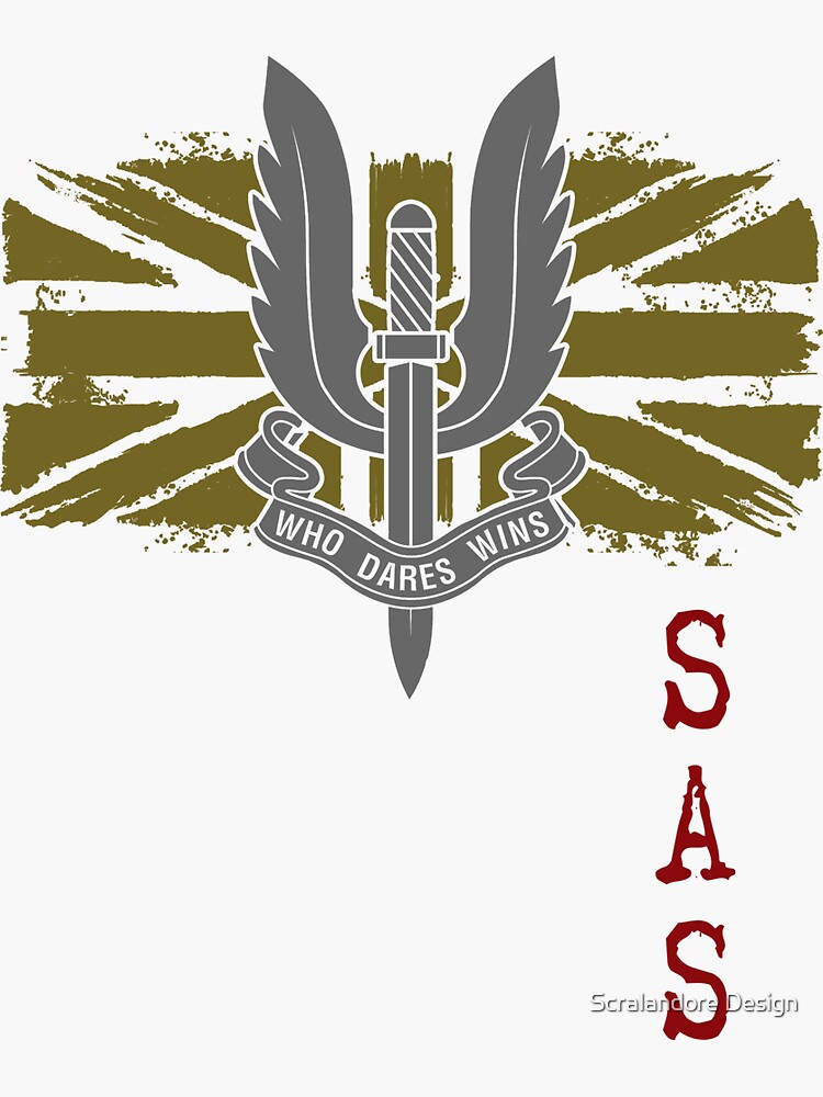 "SAS British Special Forces Union Jack Camo Veterans Day" Sticker for ...