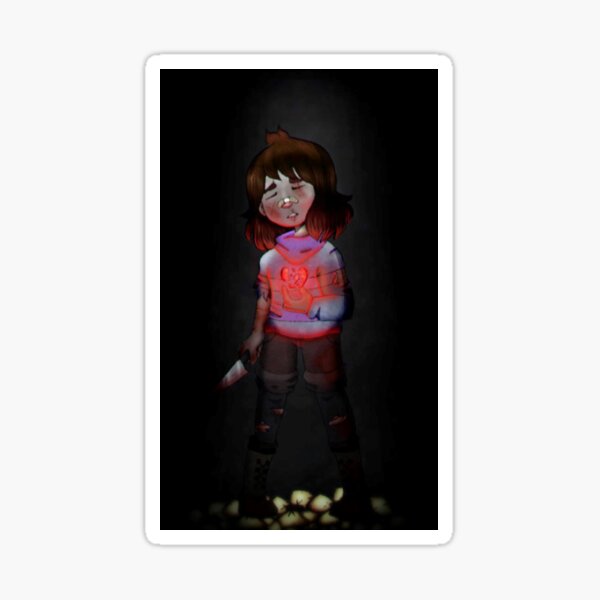 "Undertale Lost Determination Frisk" Sticker by MisfitMeraki | Redbubble