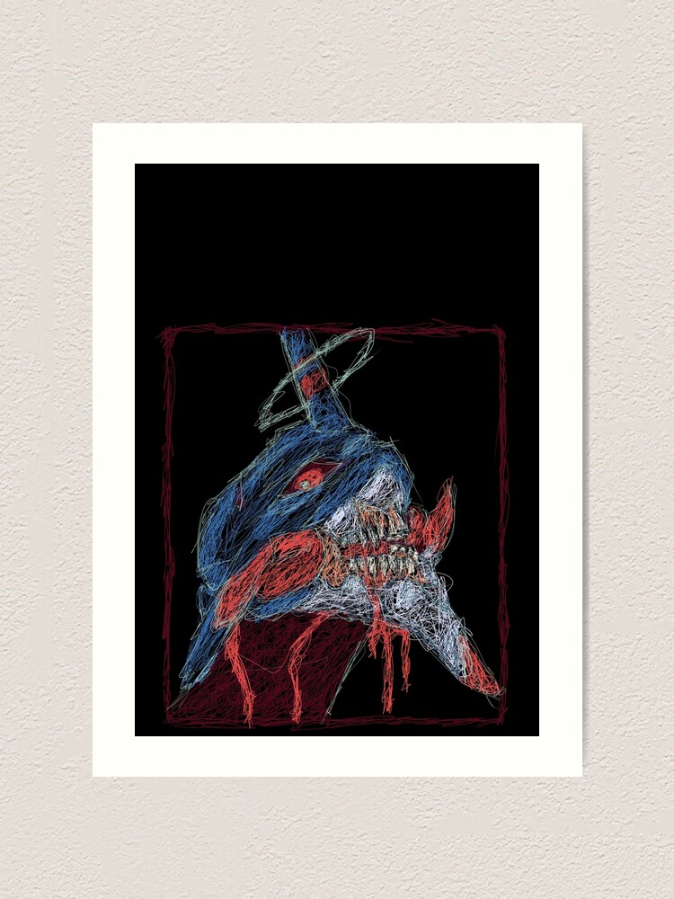 "Neon Genesis Evangelion Unit 01 Scribble Art Fanart" Art Print by Animangapoi | Redbubble