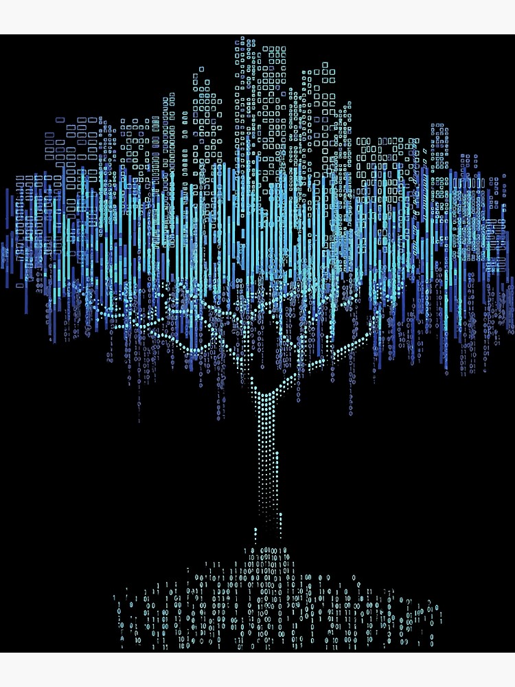 Binary Tree Coding Computer Programmer Poster By Cobbblack Redbubble