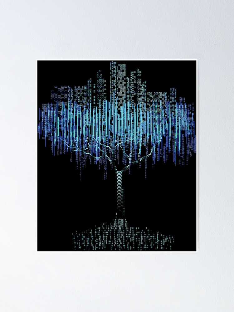 Binary Tree Coding Computer Programmer Poster By Cobbblack Redbubble