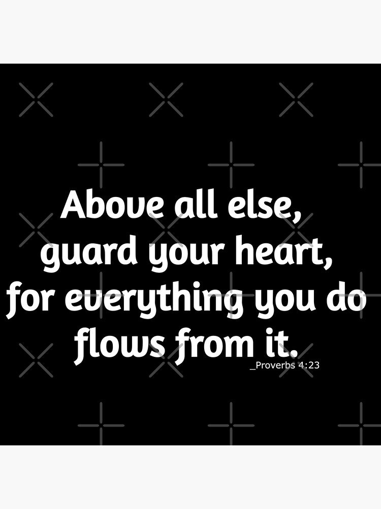 Póster «proverbios 4:23 / guarda tu corazón / versículo de la biblia ...