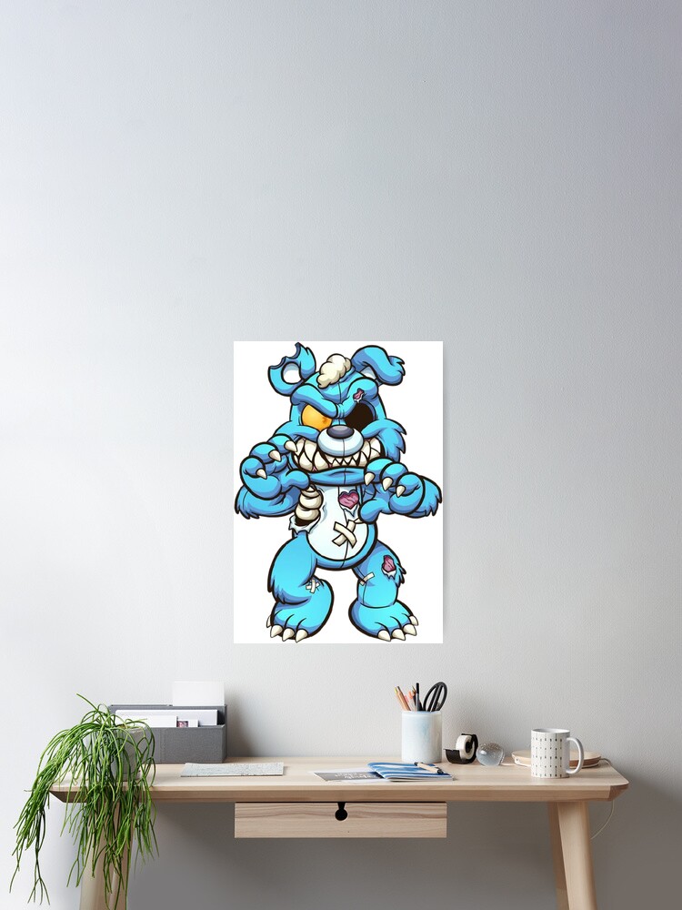 "angry blue bear" Poster for Sale by ANIBLA | Redbubble