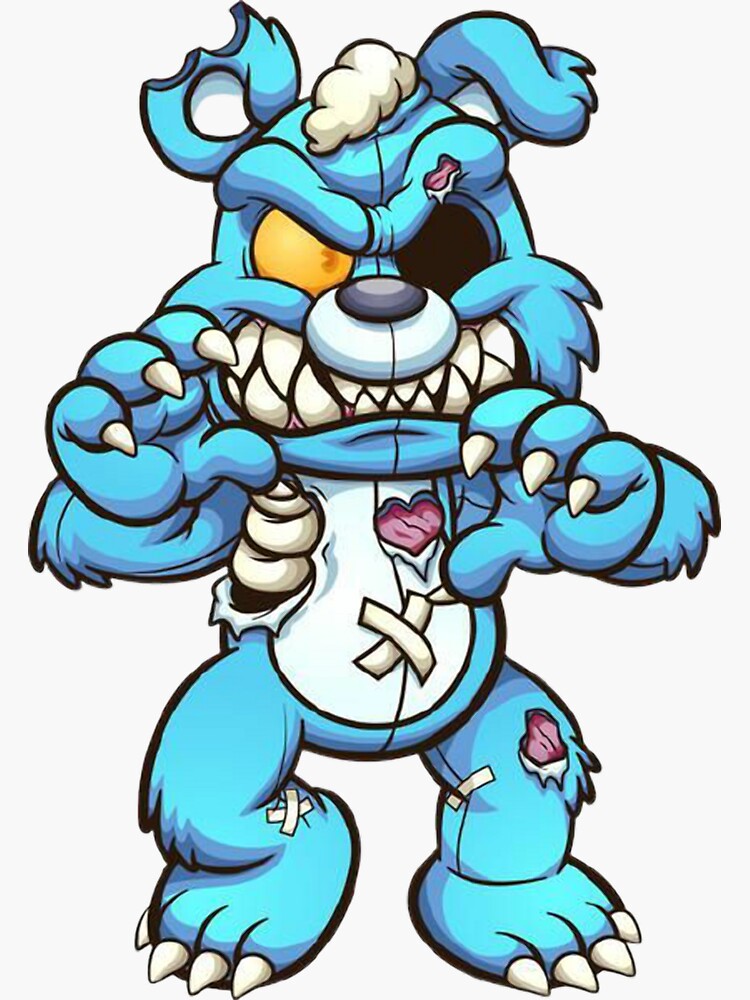 "angry blue bear" Sticker for Sale by ANIBLA | Redbubble