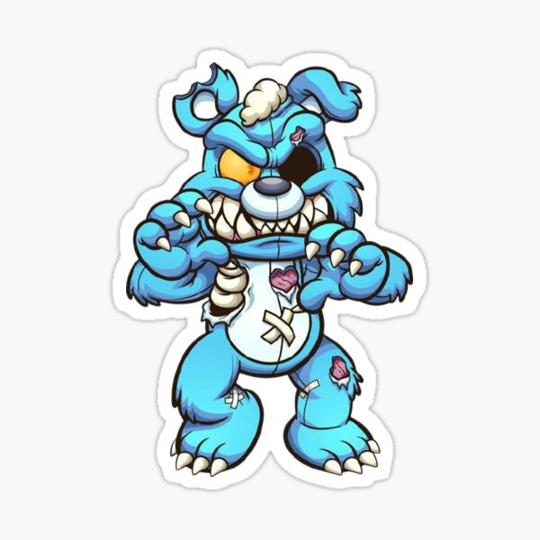 "angry blue bear" Sticker for Sale by ANIBLA | Redbubble