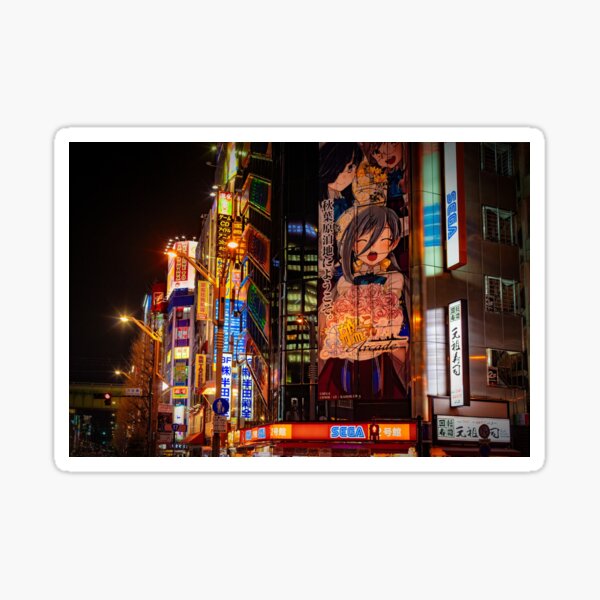 "Manga Anime Heroic Fantasy Neon Characters" Sticker for Sale by ...