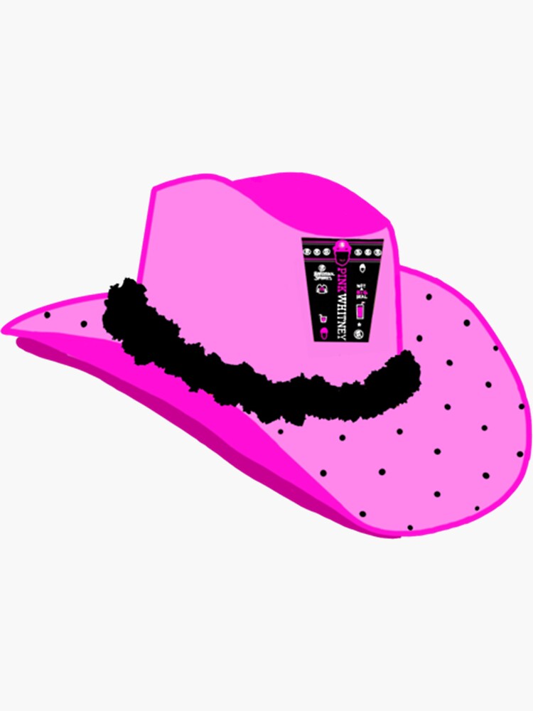 "Pink Whitney cowboy hat " Sticker for Sale by Garmarama | Redbubble