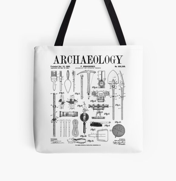 "Archaeologist Archaeology Student Field Kit Vintage Patent" Tote Bag ...