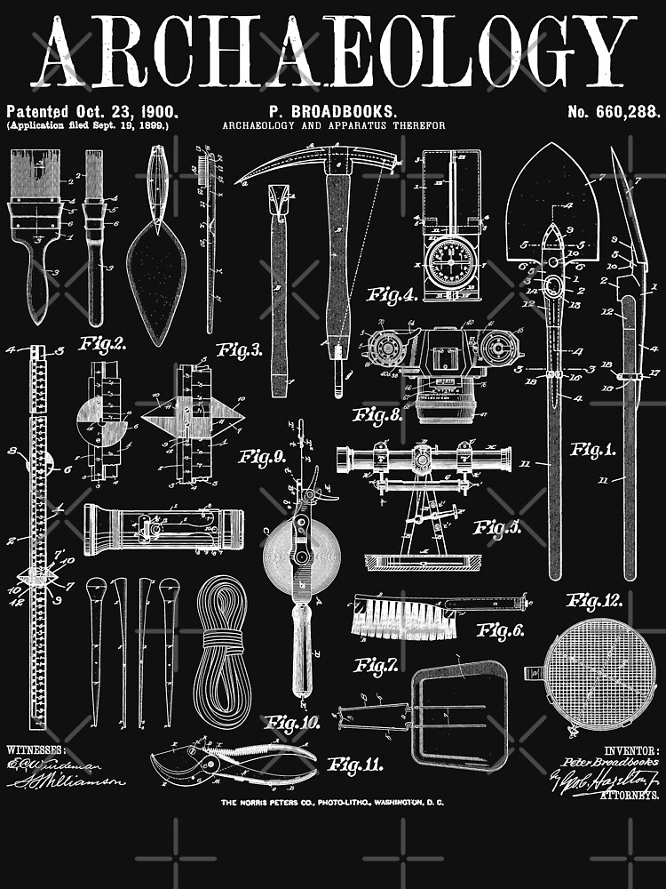"Archaeologist Archaeology Student Field Kit Vintage Patent" Essential ...