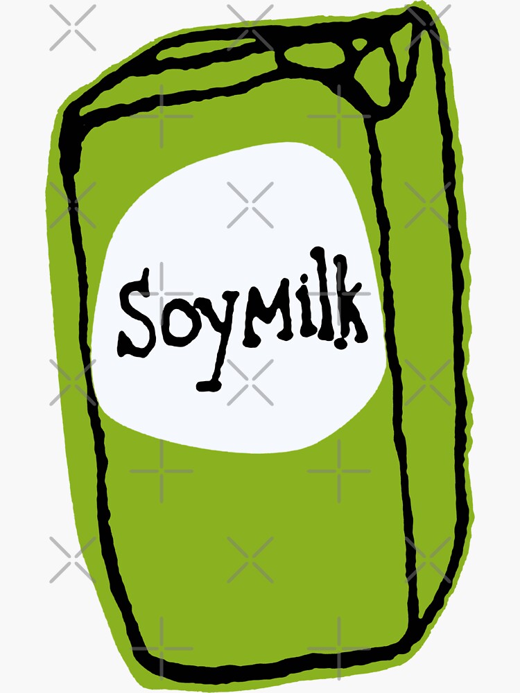 "Soya milk please" Sticker for Sale by blahdeedah | Redbubble