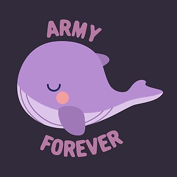 Pegatina for Sale con la obra «BTS ballena púrpura ARMY forever» de Morcawork | Redbubble