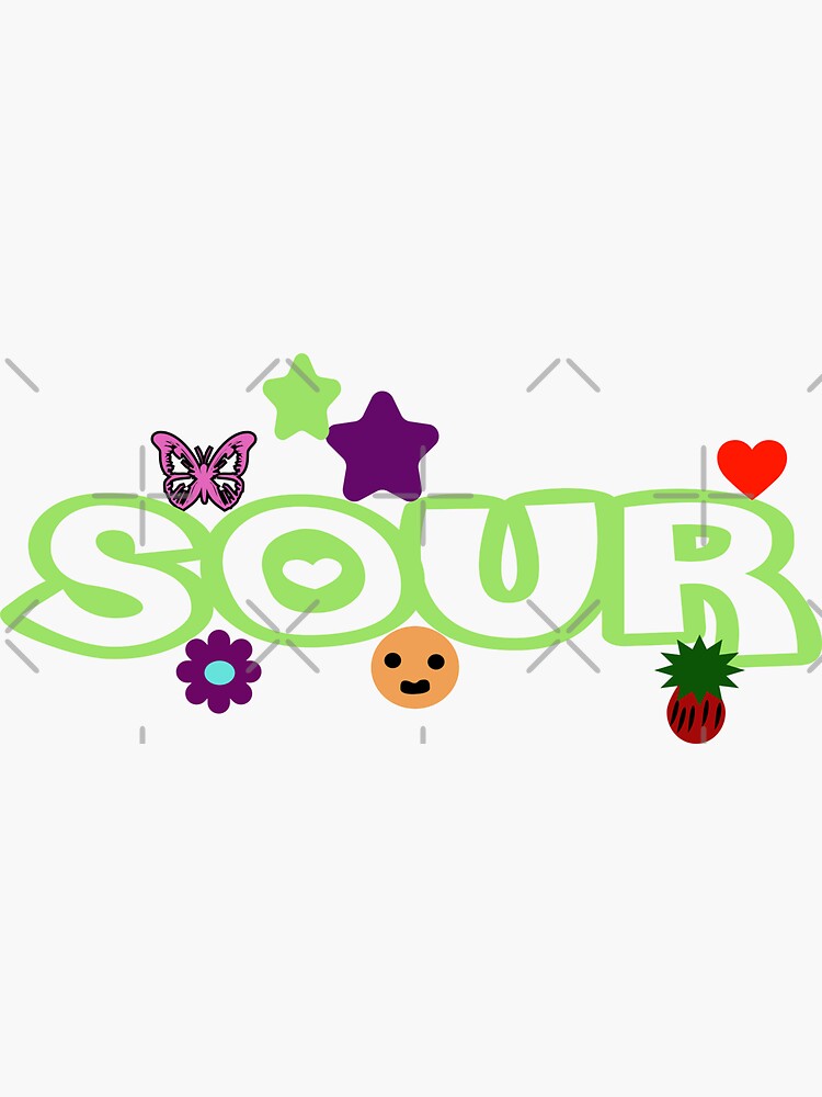 "SOUR " Sticker for Sale by DiscoVibes | Redbubble