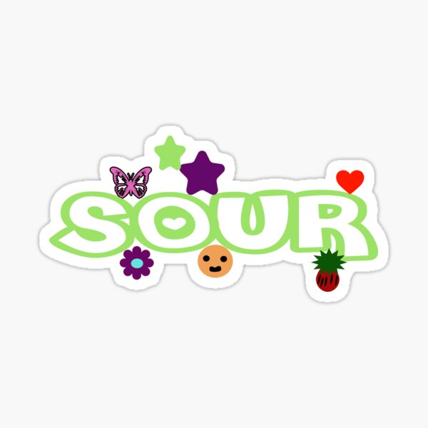 "SOUR " Sticker for Sale by DiscoVibes | Redbubble