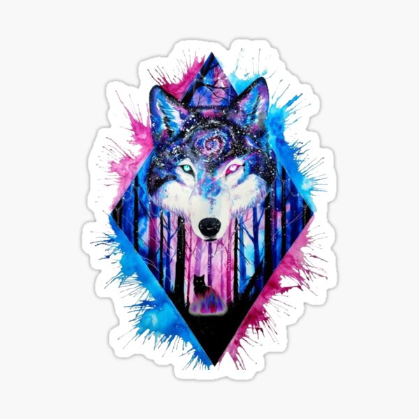 "BLACK WOLF" Sticker by Bakhrombek | Redbubble