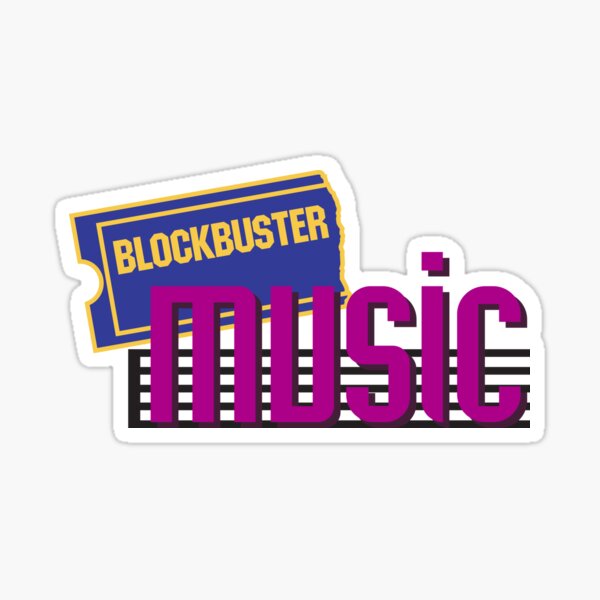 "Blockbuster Music - Defunct Music Store" Sticker for Sale by 90s-Mall ...