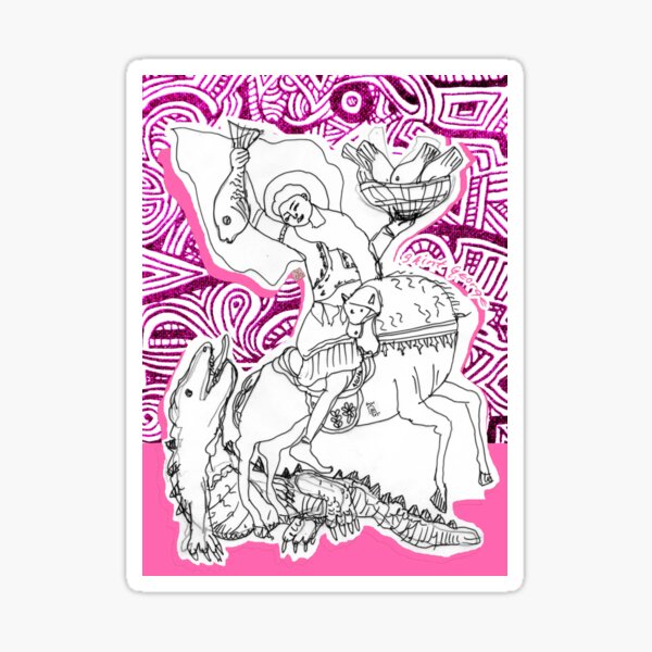 "Saint George Feeding A Crocodile (original drawing by AliceCCI ...