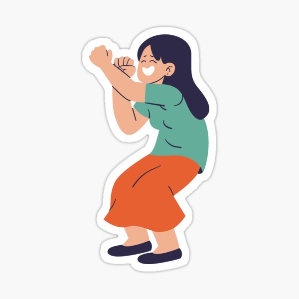 "Happiest Celebration Dance by a Cute Girl | Best GRD Designs" Sticker ...