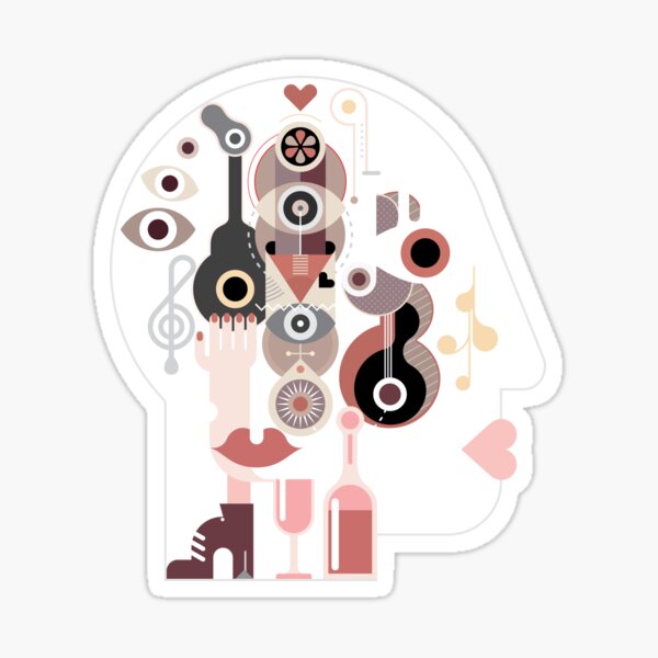 "Human Head Graphic" Sticker for Sale by allenservan | Redbubble