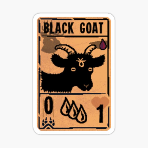 "Inscyption Black Goat " Sticker for Sale by NewWaveStyle | Redbubble