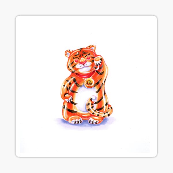 "Maneki-tora" Sticker for Sale by ArtFelisalia | Redbubble