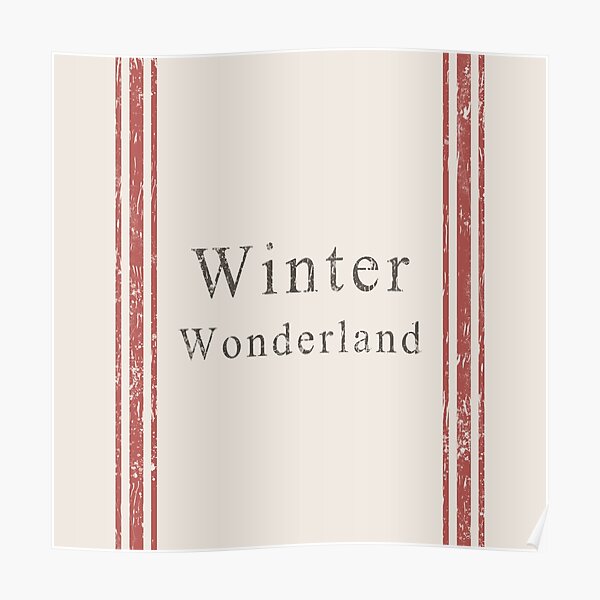 "Vintage Christmas decor - Winter wonderland" Poster for Sale by ...