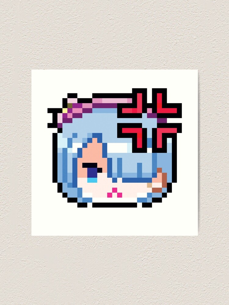 "Cute Pixel Art | Re:Zero Rem | Japanese Anime " Art Print for Sale by ...