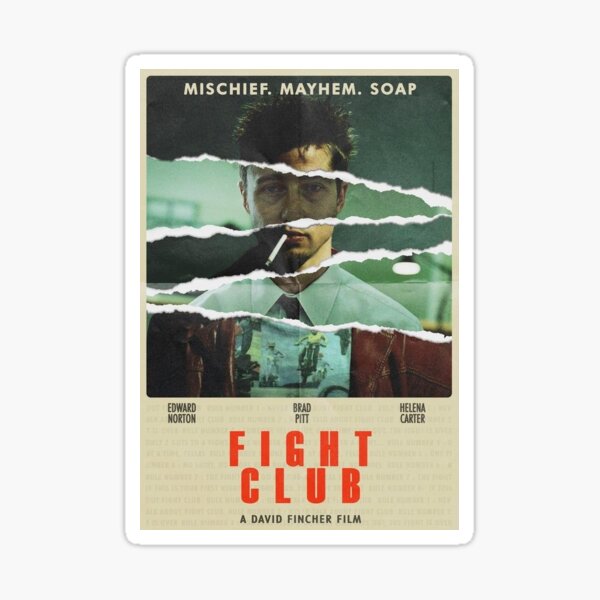 "Fight club" Sticker for Sale by ikramsrif56 | Redbubble