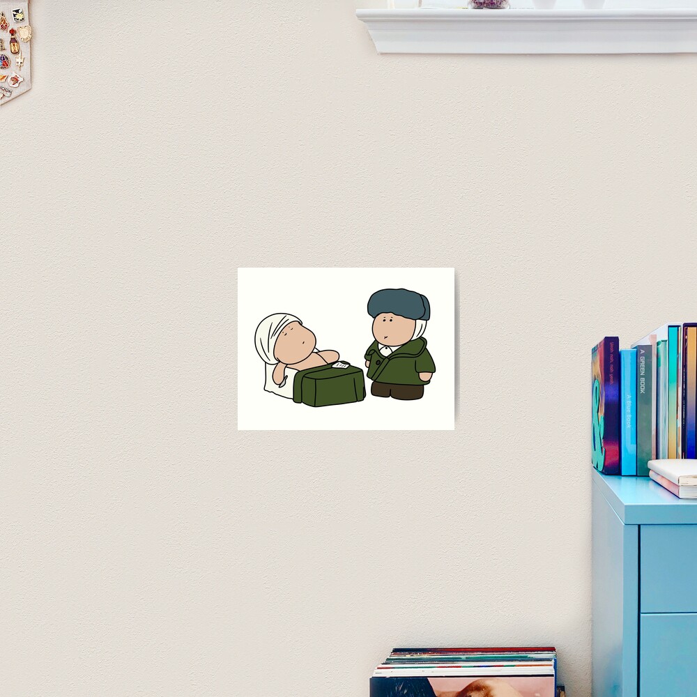 Lámina artística «Los personajes de la pintura de un artista famoso en ...