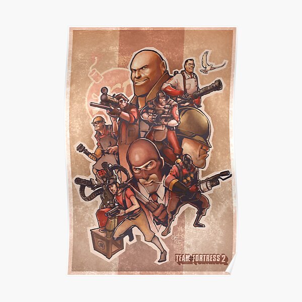 "Team Fortress Poster Art " Poster for Sale by Vintage-Travler | Redbubble