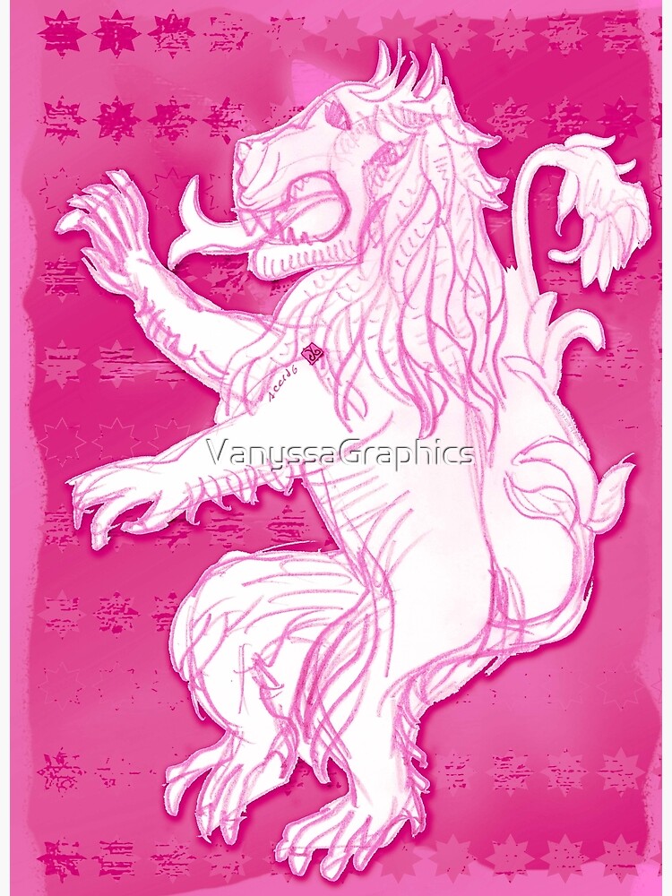 Poster « Lion Médiéval - Héraldique (dessin par ACCI) », par ... Poster « Lion Médiéval - Héraldique (dessin par ACCI) », par ...