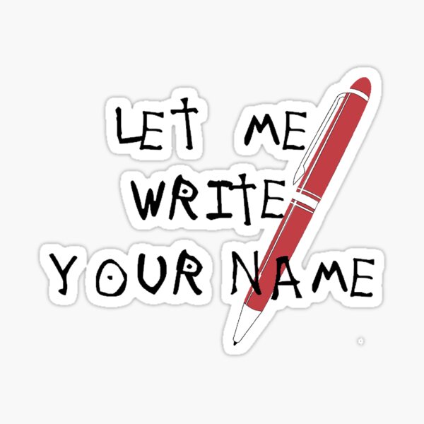 "Death note - Let me write your name" Sticker by Sevval123 | Redbubble