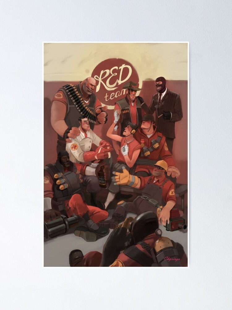 "Team Fortress 2 Red Team Artwork " Poster for Sale by Vintage-Travler ...