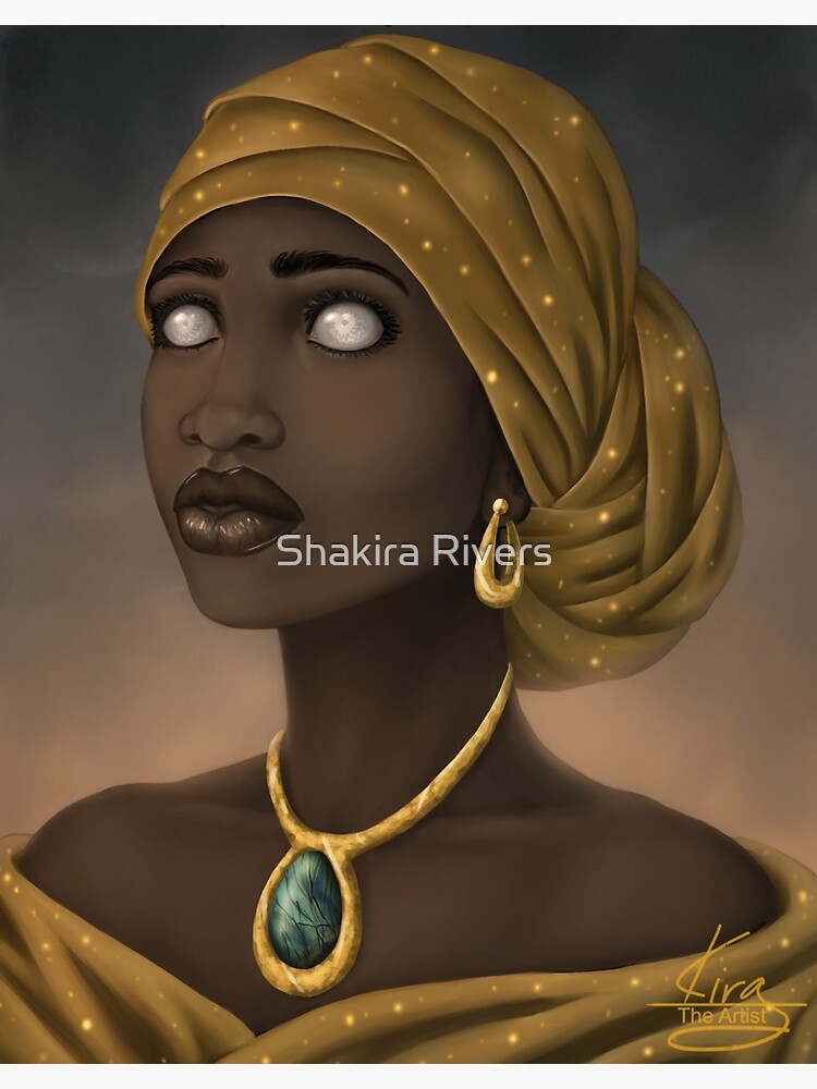 "Seer| Beautiful Black Woman Fantasy Art" Art Print for Sale by kiraJ ...