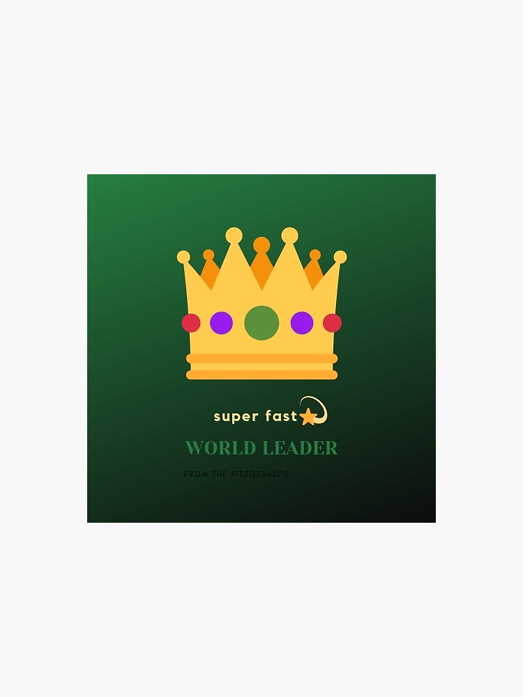 "World leader" Sticker by Enhancedesign | Redbubble