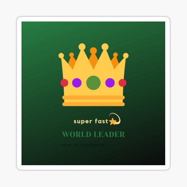 "World leader" Sticker by Enhancedesign | Redbubble
